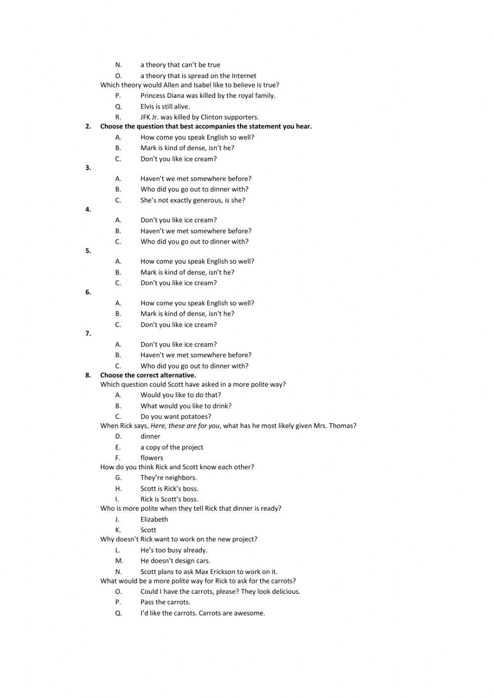 5851110 | American Headway 4A - Test Unit 4 | Brenda Sa