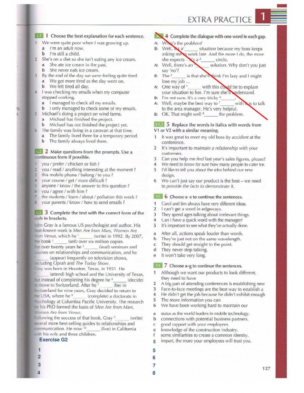 Extra Practice 1 New Language Leader Upper Intermediate online exercise for | Live Worksheets