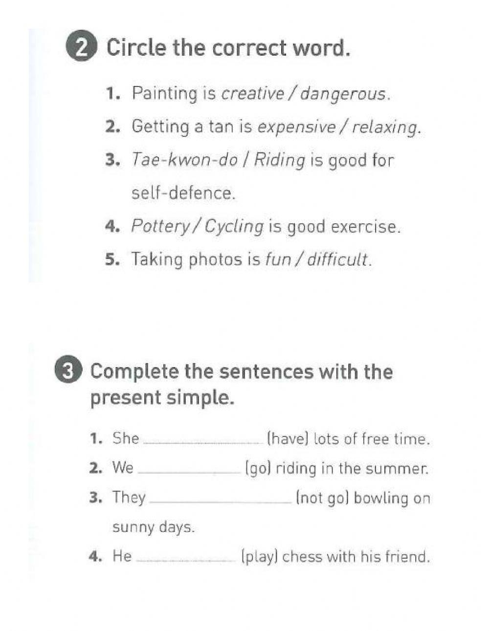 Review present simple worksheet | Live Worksheets