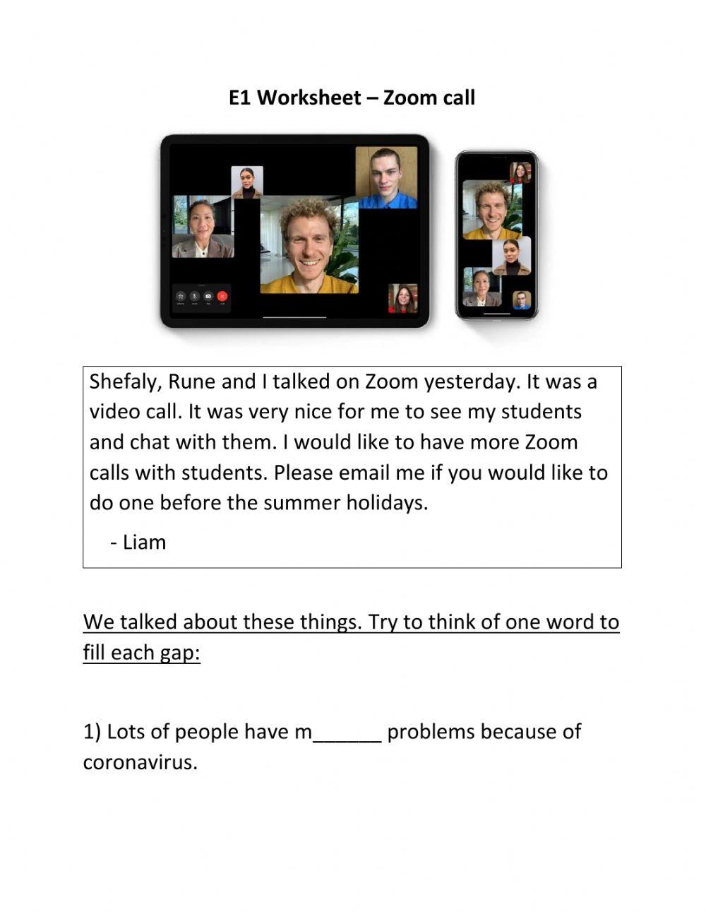 E1 Worksheet | LiveWorksheets | 283787