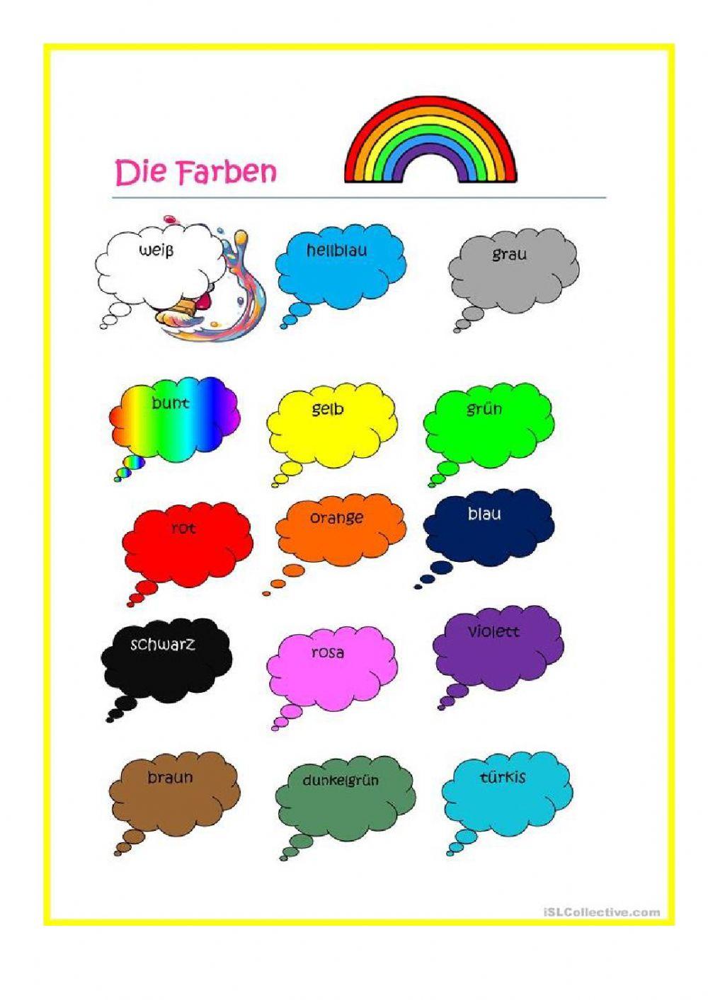 Farben worksheet | Live Worksheets