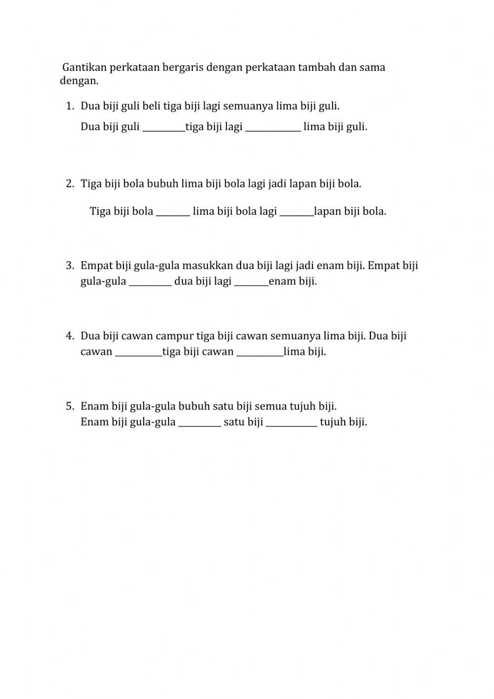 Latihan:konsep tambah 2432 | sharifah hartina bt syed