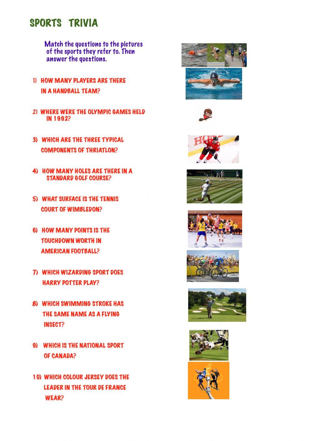 Sports trivia 285207 | mingopeiro | Live Worksheets