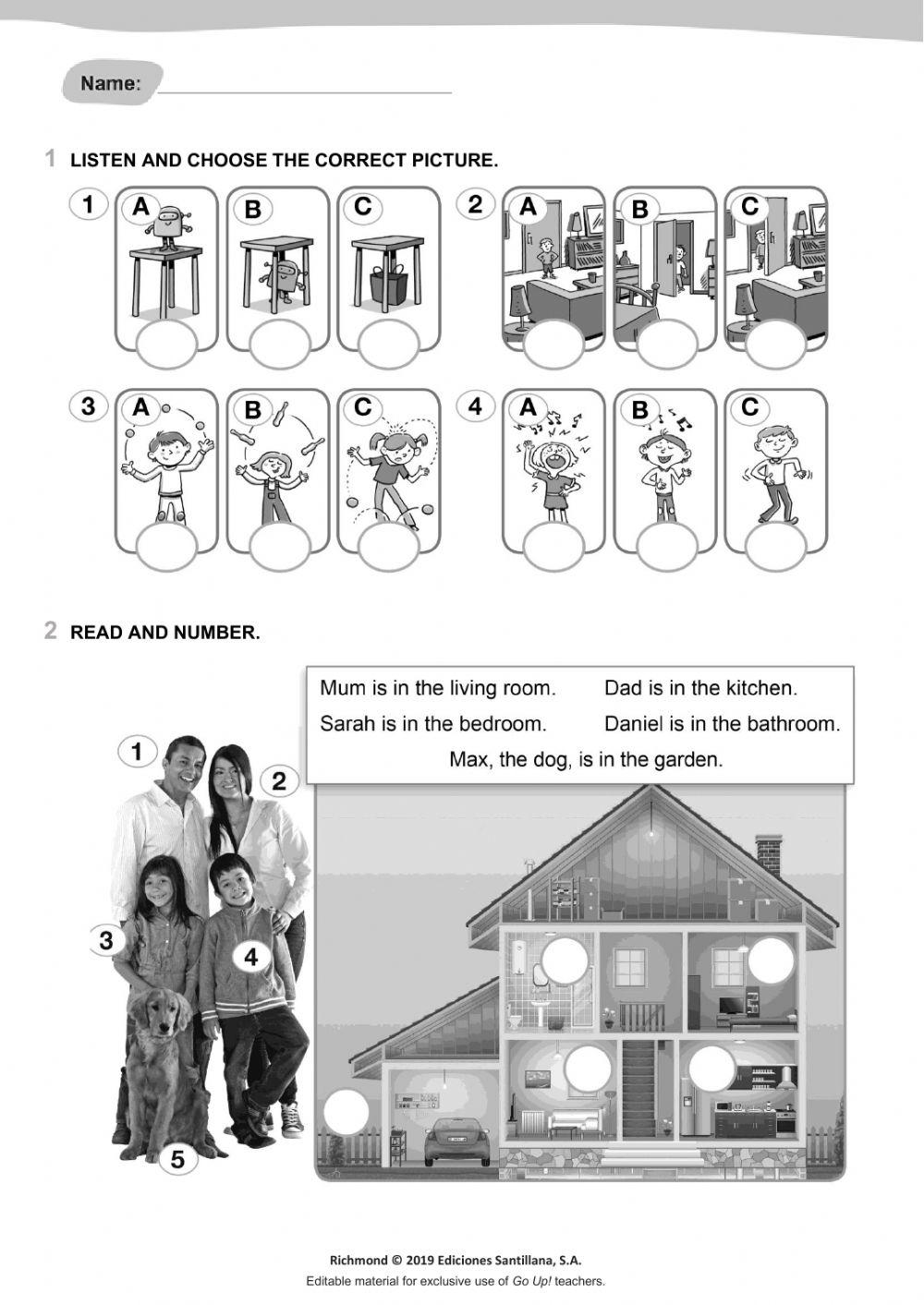 GO UP 2 - TERM 1 - REVIEW online exercise for | Live Worksheets