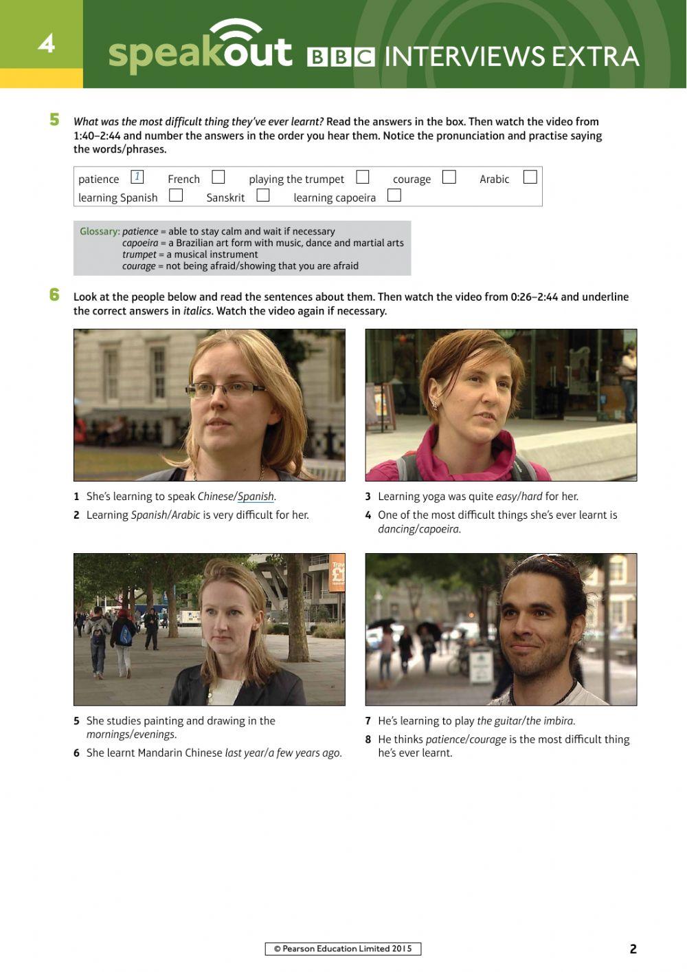 5860949 | Speakout Pre-Intermediate Unit 4 | Julieta Levy