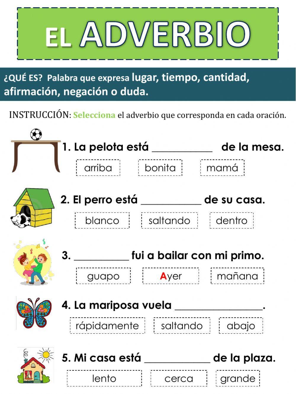 287620 | ADVERBIOS | BMBeltran9 | LiveWorksheets