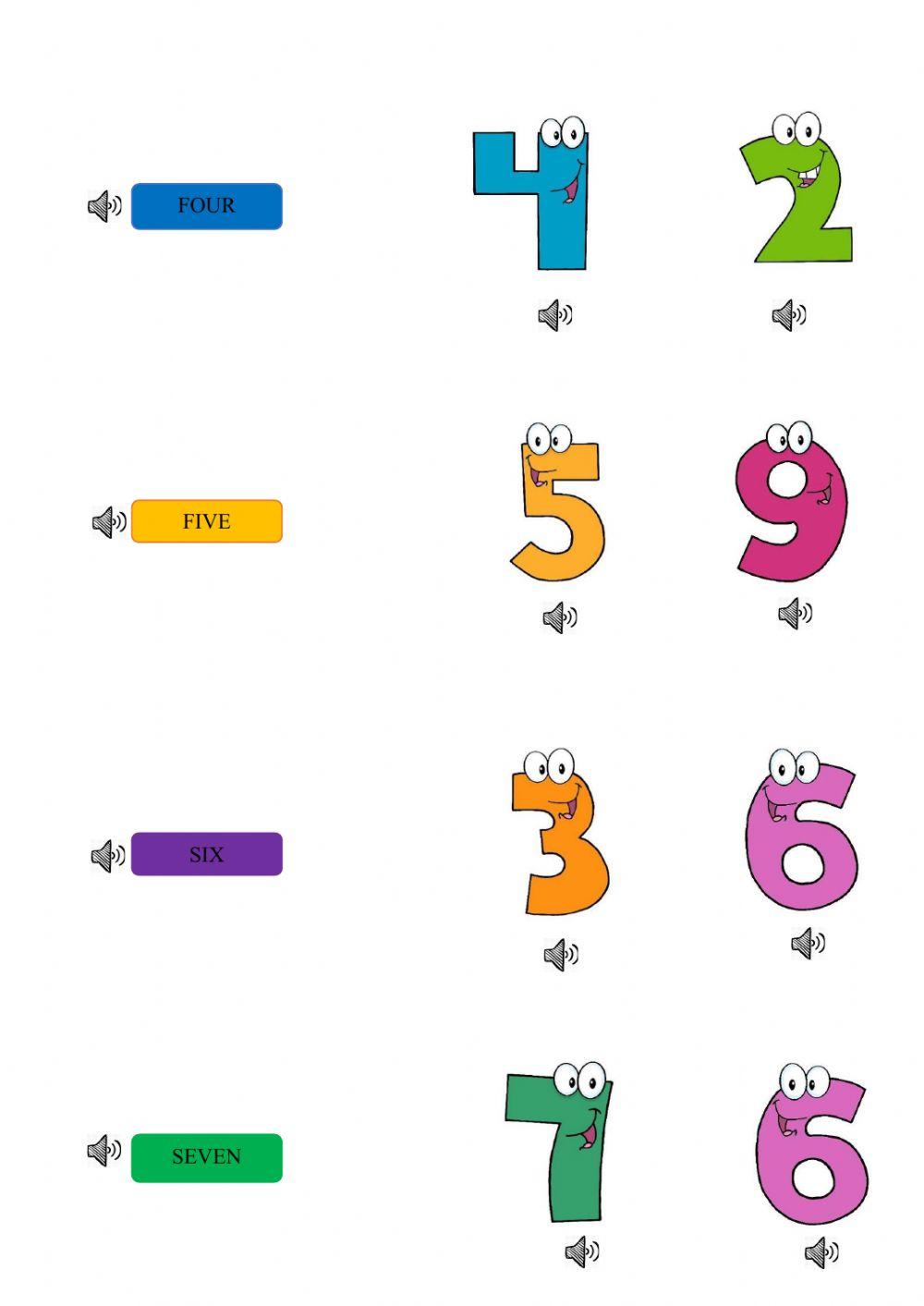 Numbers 1-10 (choose) worksheet | Live Worksheets