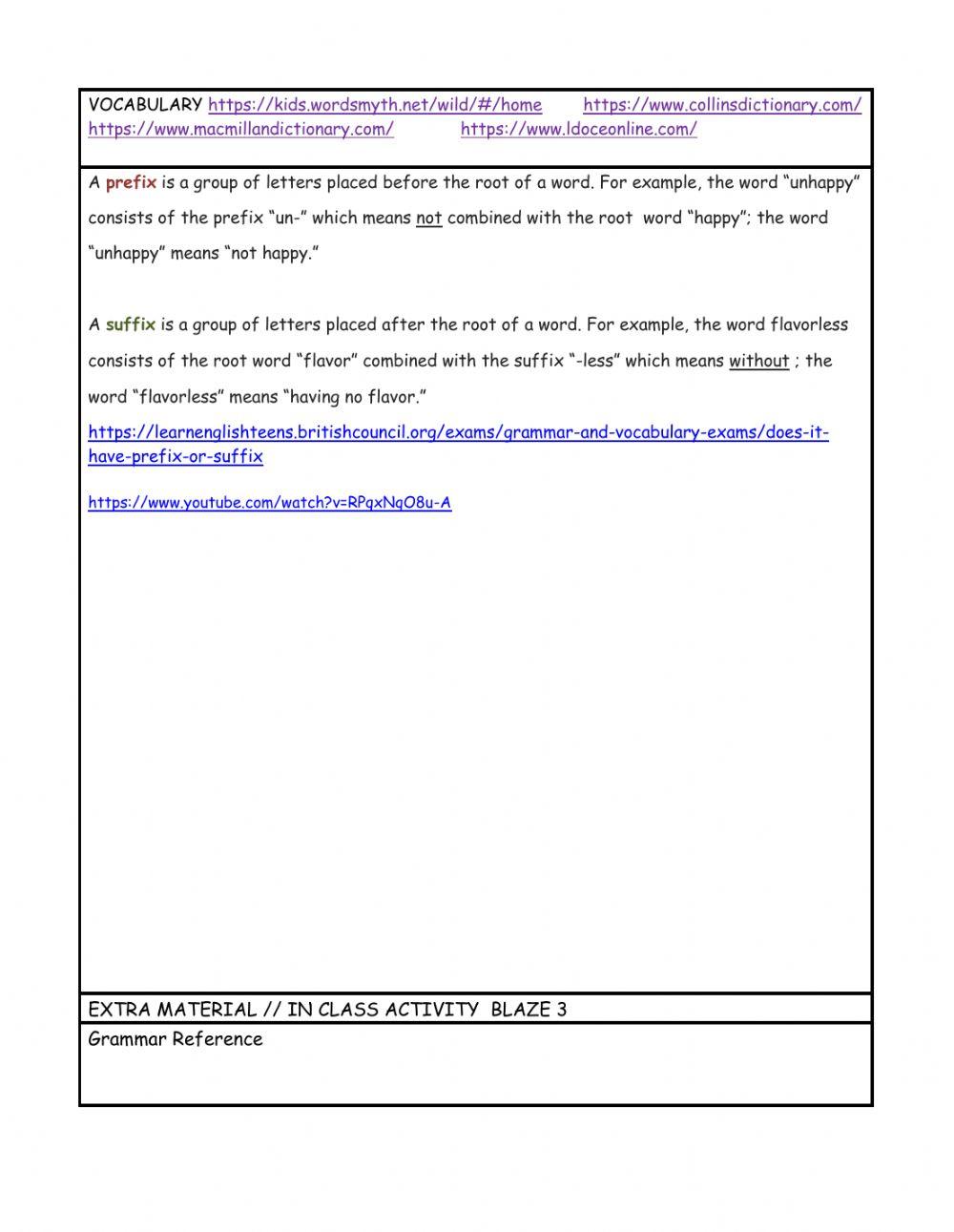 Level 6 week 29 interactive worksheet | Live Worksheets