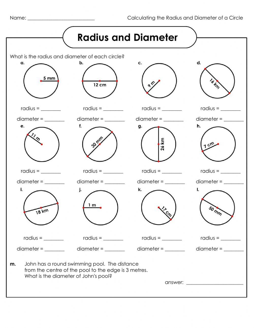 5863858 | Radius and Diameter of a Circle | bmedford