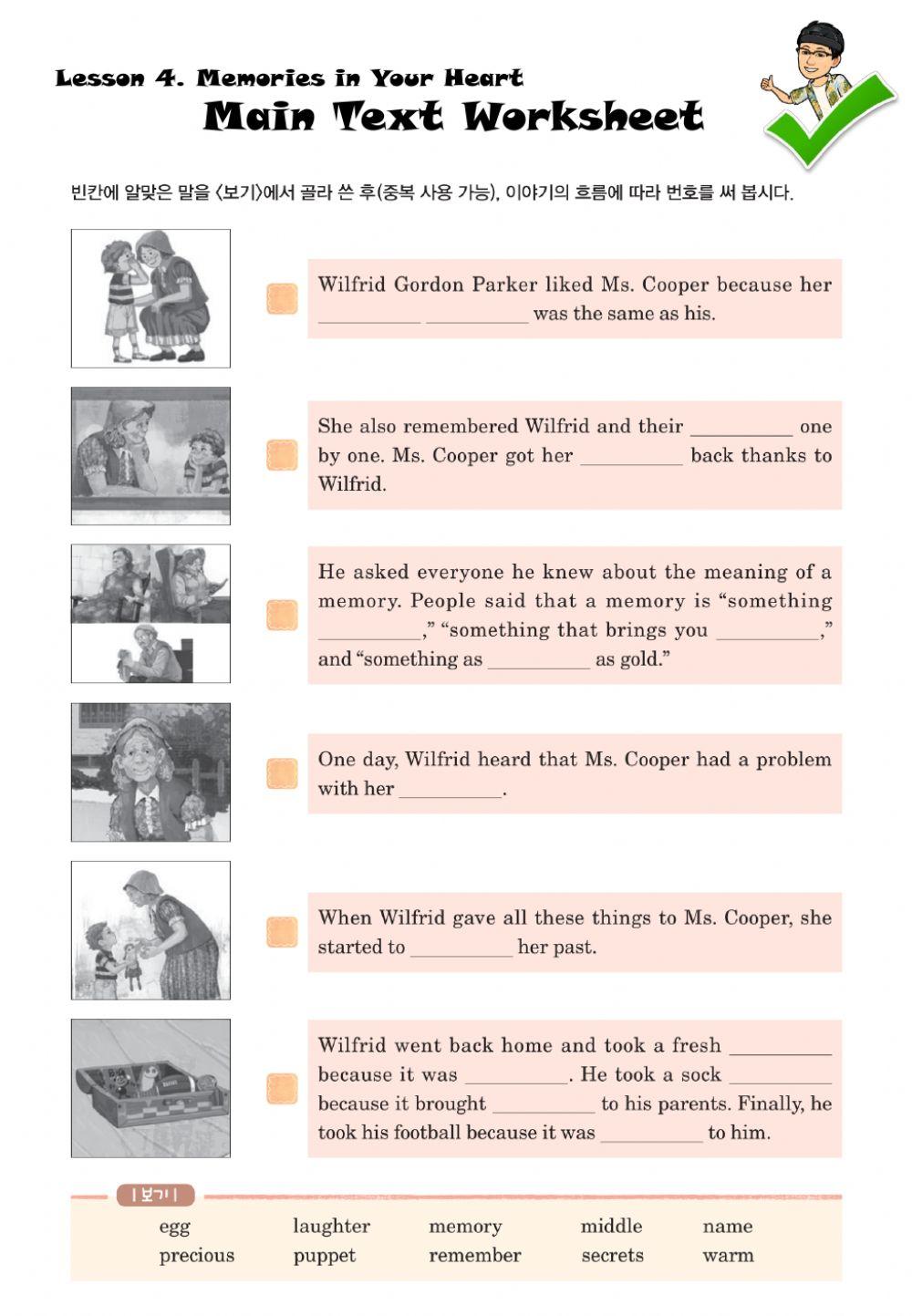L4 the Main Text worksheet | Live Worksheets