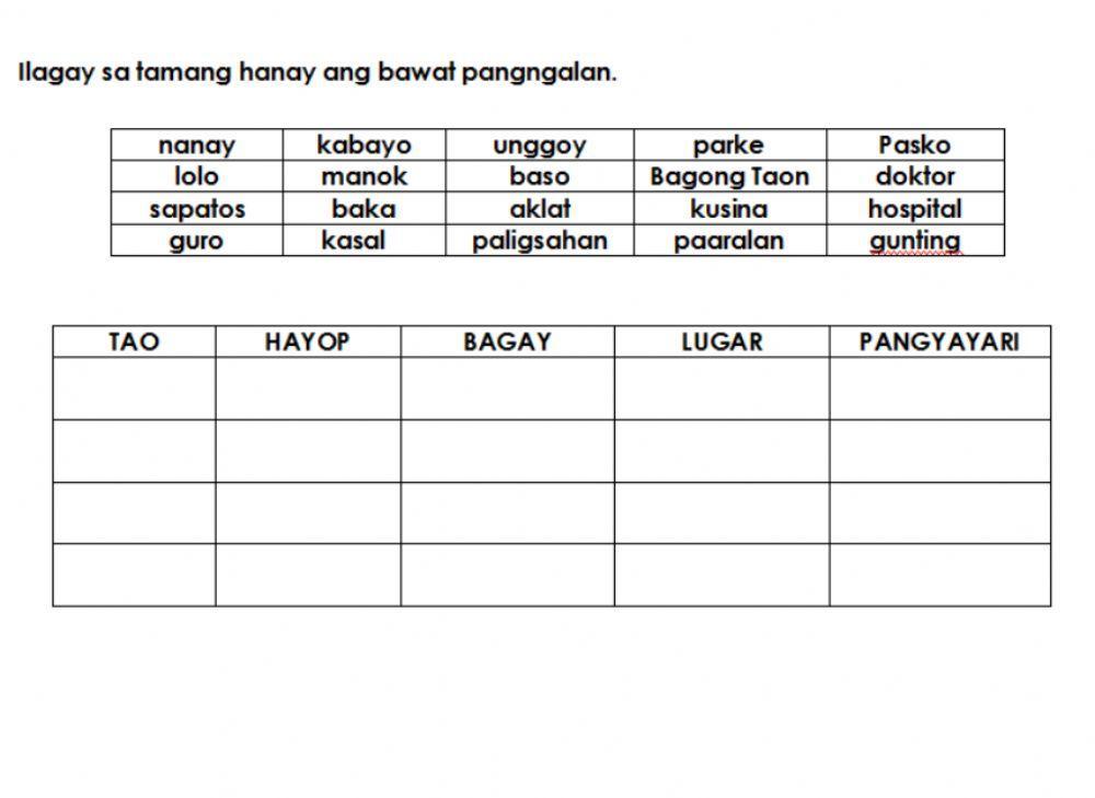 Worksheet Sa Kailanan Ng Pangngalan – Jethro Jeff