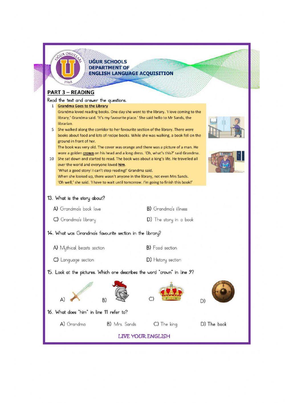 GRADE 4 QUİZ 1 online exercise for | Live Worksheets