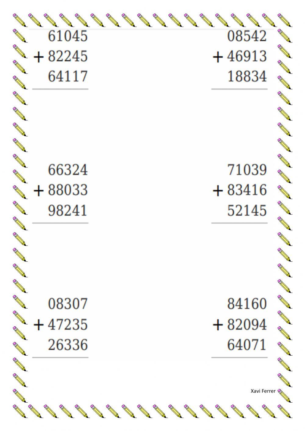 Sumes free online exercise | Live Worksheets
