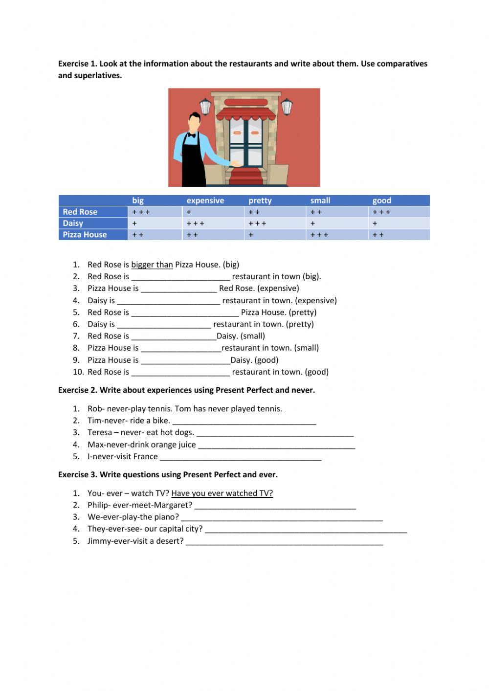 Juniors 3. homework 252099 | Ruth1992 | Live Worksheets