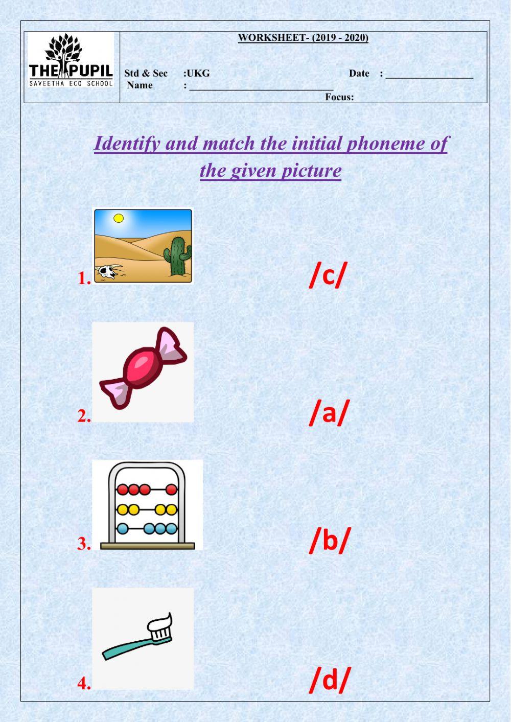 English a-d activity | Live Worksheets