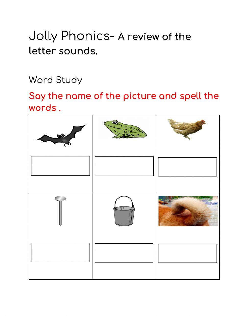 Jolly Phonics -Word Study worksheet | Live Worksheets Jolly Phonics -Word Study worksheet | Live Worksheets