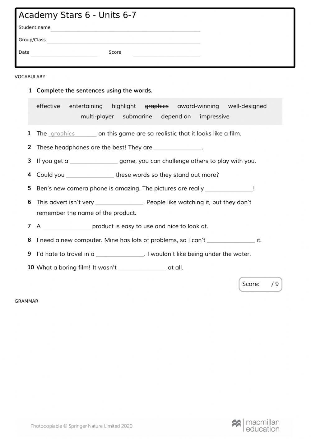 5785139 | Academy Stars 6 - Units 6-7 | AlbertMG