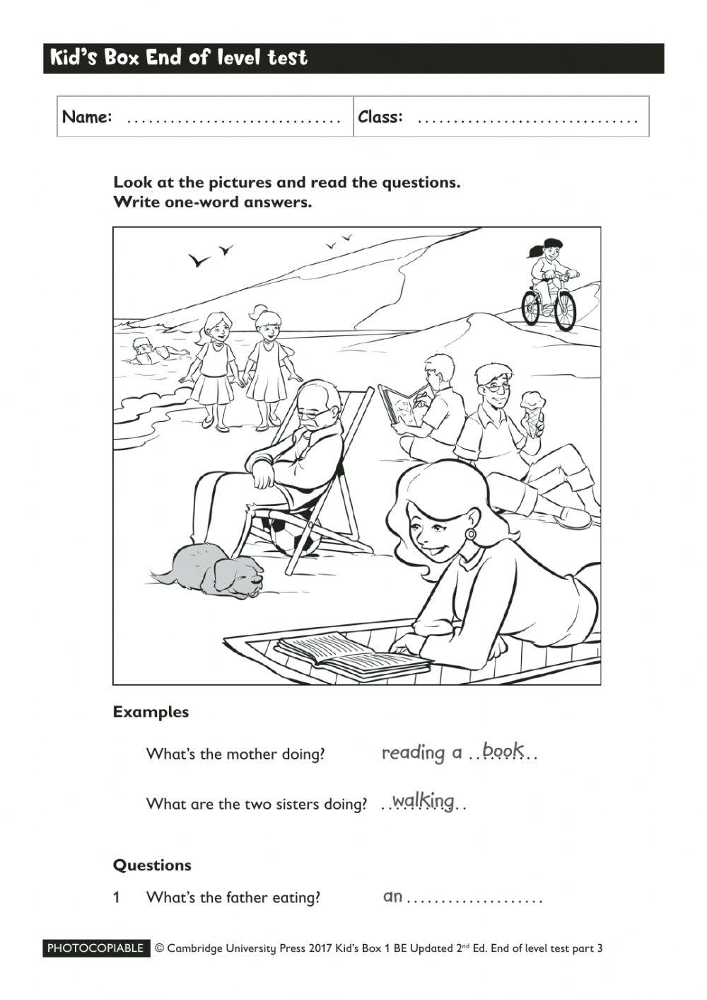 KB1 end of level test online exercise for | Live Worksheets