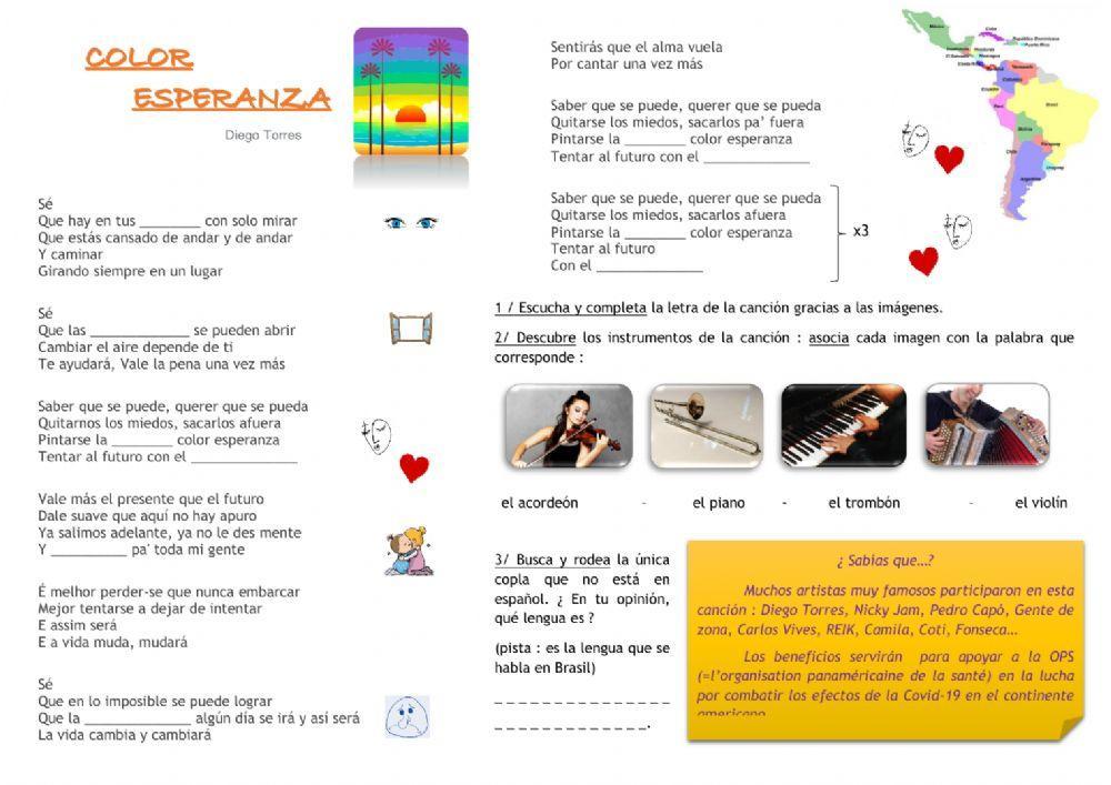 COLOR ESPERANZA… | Free Interactive Worksheets | 5786587