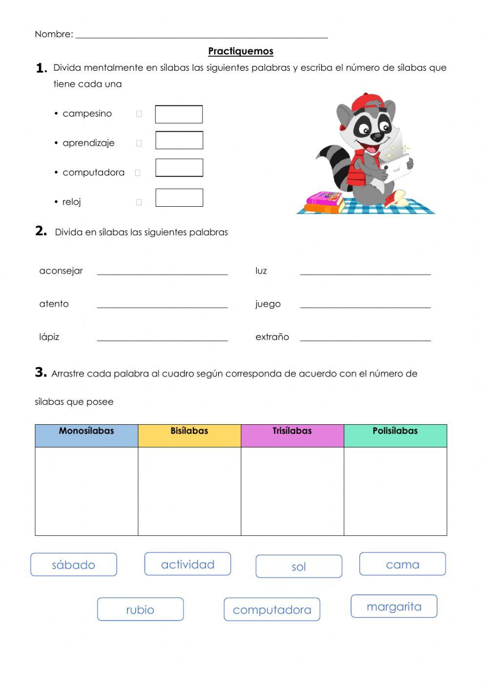 Pruebita taller | Free Interactive Worksheets | 253259