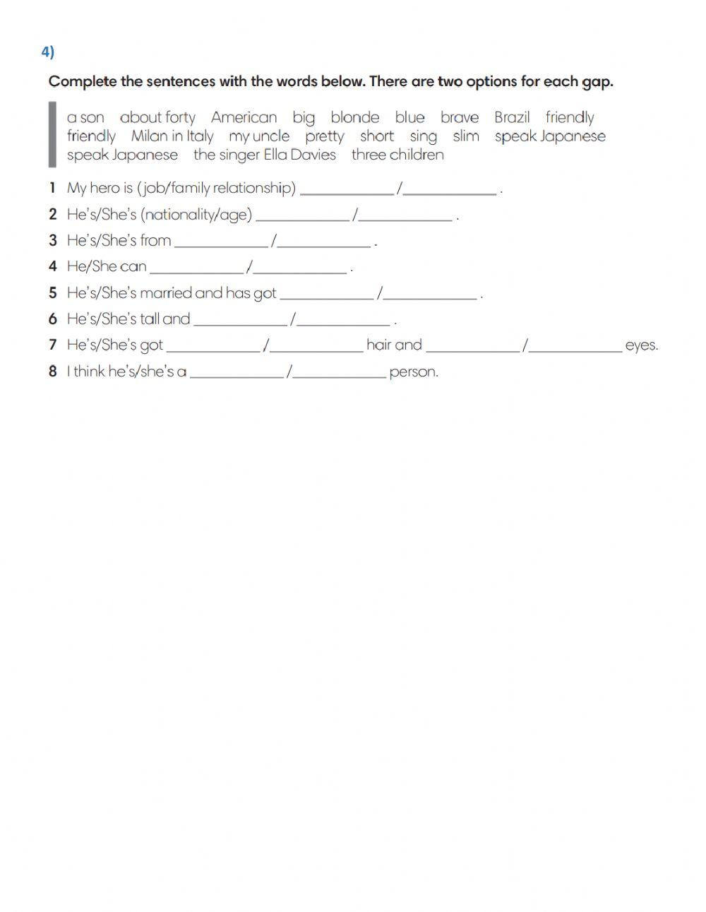 Giving compliments and Describing people. online exercise for | Live ...