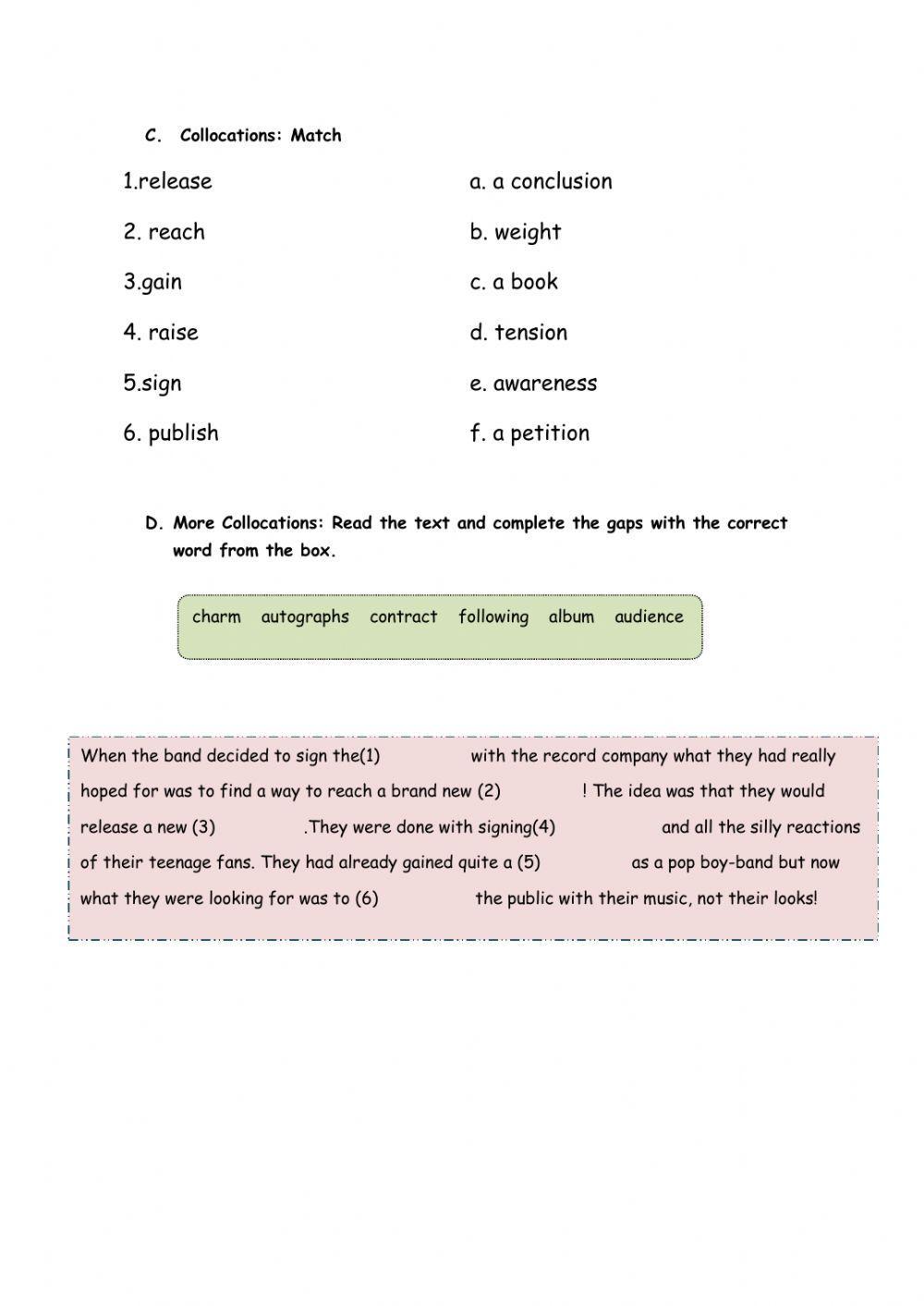 B2 Vocabulary R… | Free Interactive Worksheets | 253249