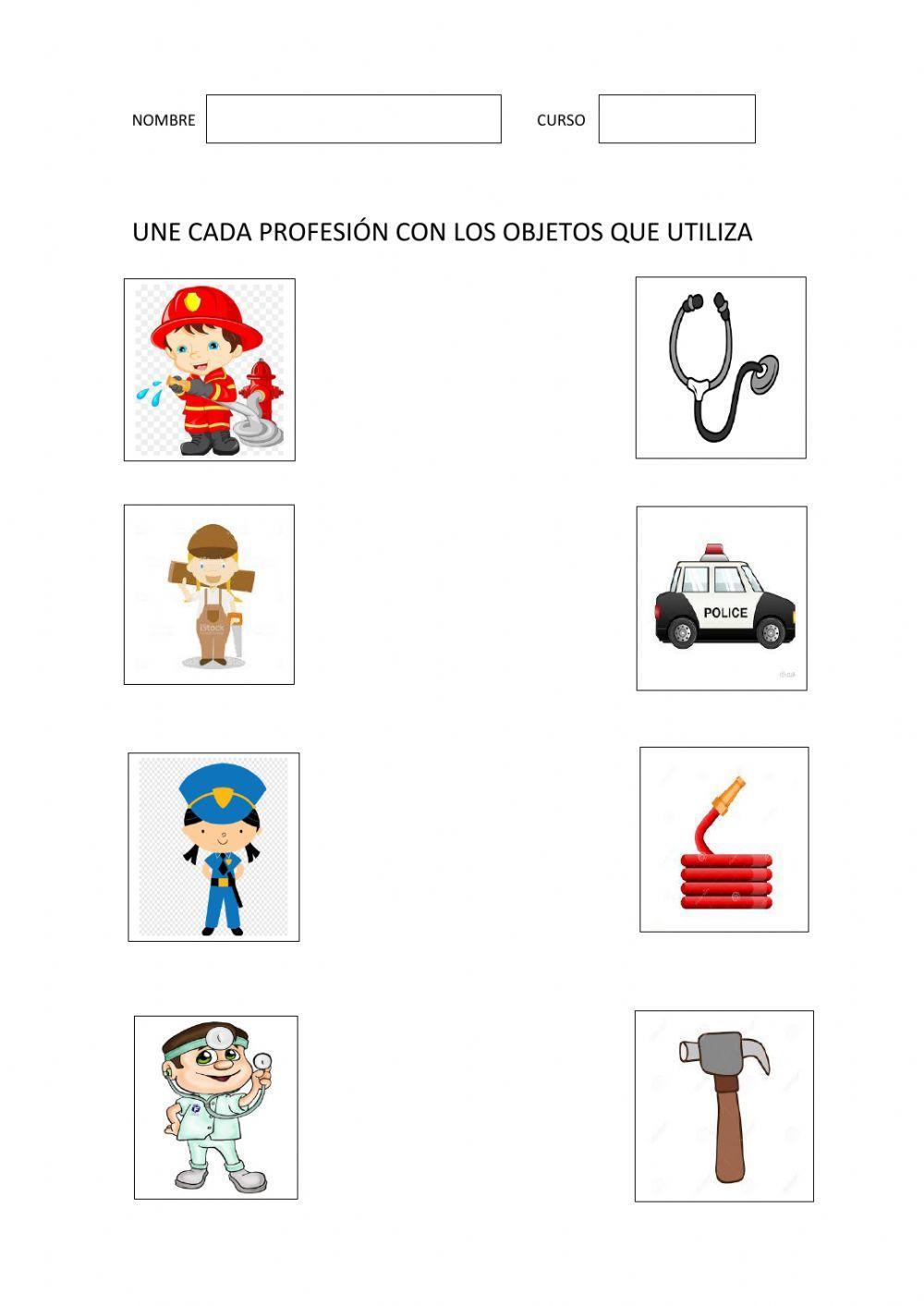 Profesiones interactive exercise for infantil | Live Worksheets
