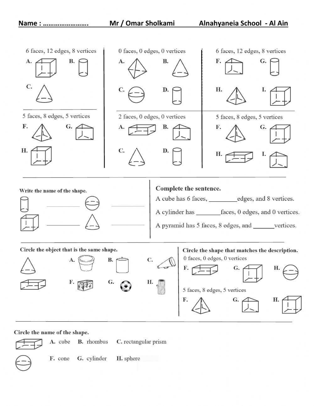 3d Shapes For Grade 2 Worksheet Live Worksheets 3d-shapes-for-grade-2-worksheet-live-worksheets