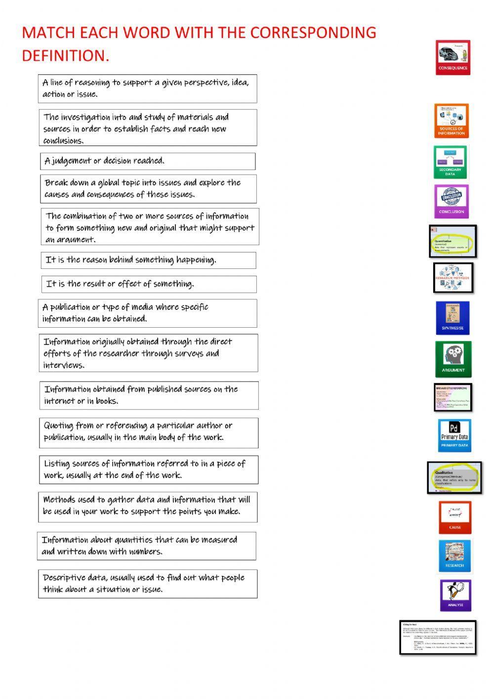 Match the definition with the corresponding picture