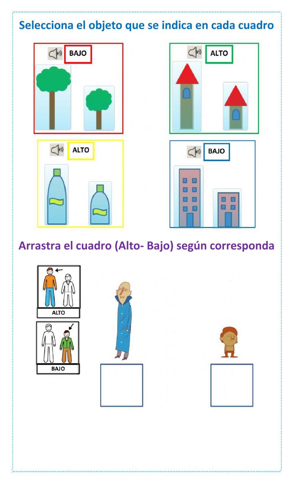 Alto-Bajo exercise | Live Worksheets
