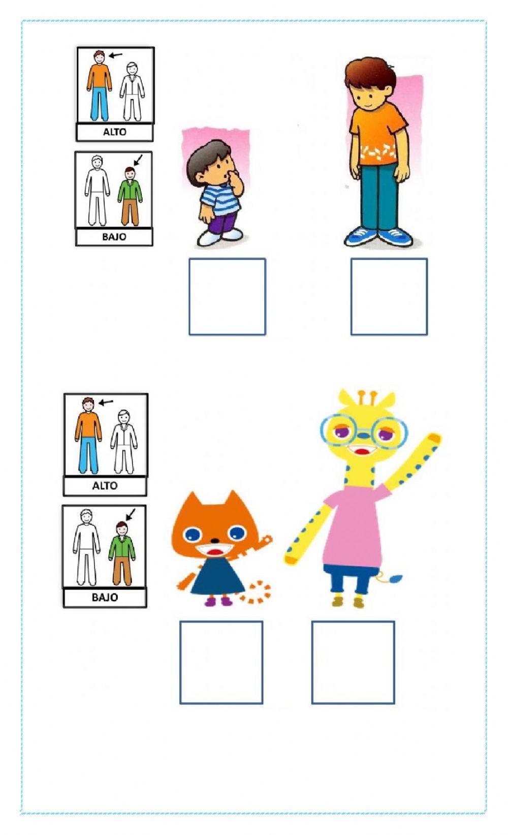 Alto-Bajo exercise | Live Worksheets