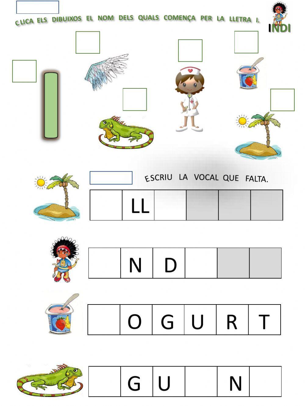 Vocals:i worksheet | Live Worksheets