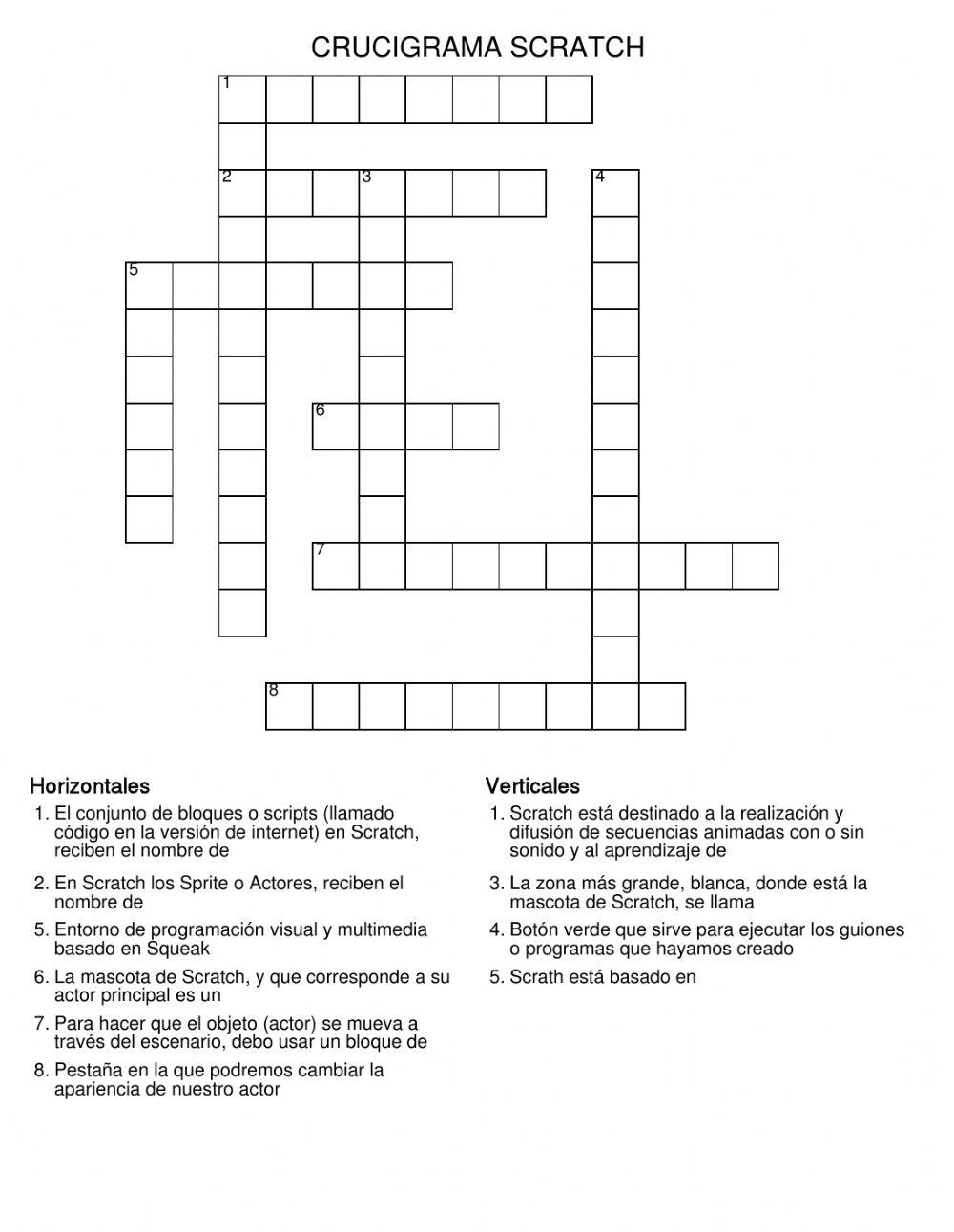 Crucigrama Scra Free Interactive Worksheets 253702 crucigrama-scra-free-interactive-worksheets-253702