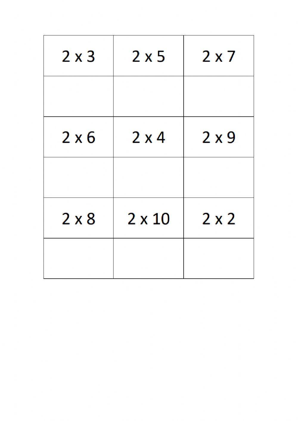 Tabla del 2 interactive exercise for 2º | Live Worksheets