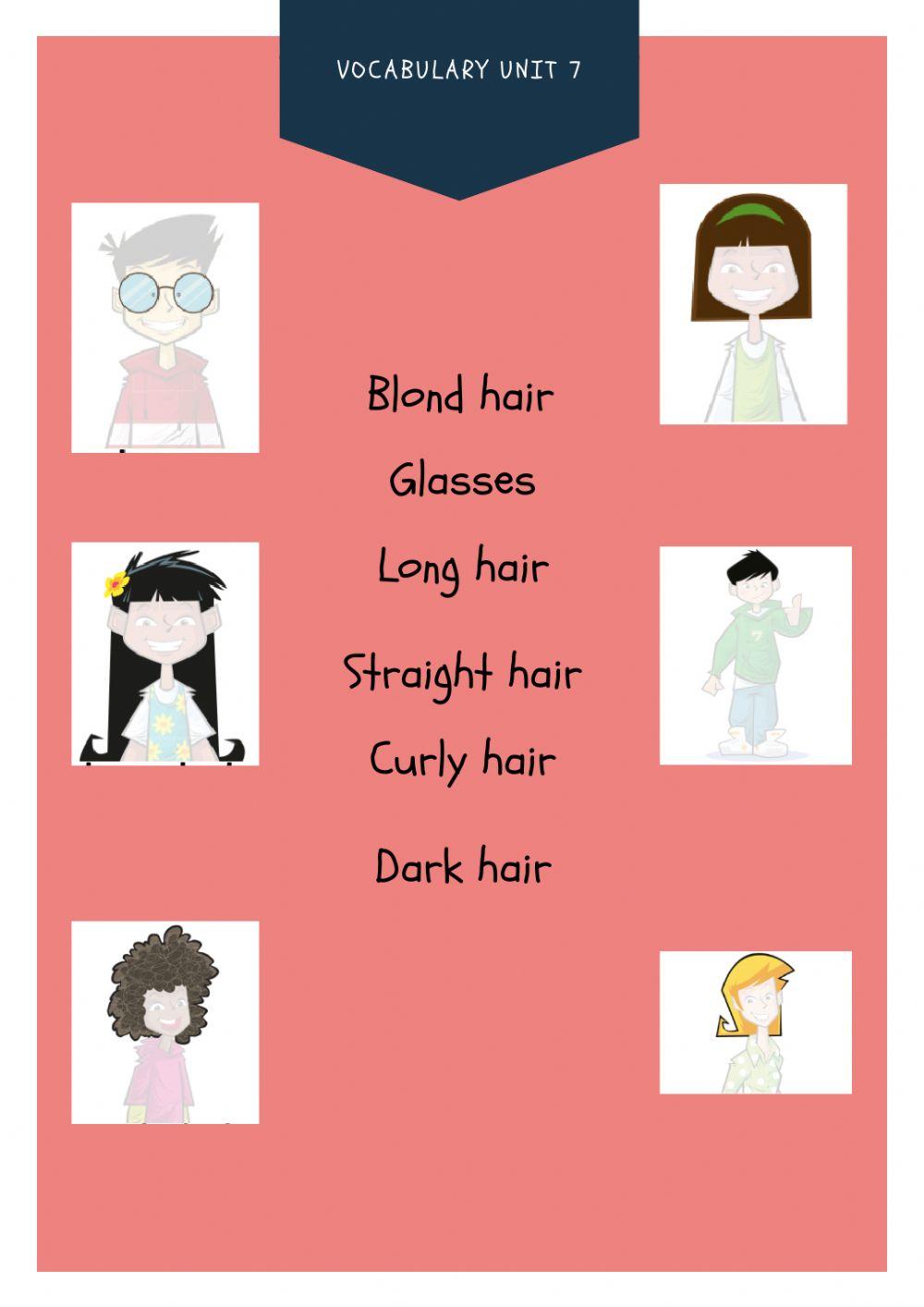 Hair | Free Interactive Worksheets | 254786