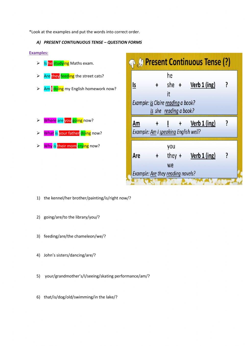 Present C tense and Question Forms 256052