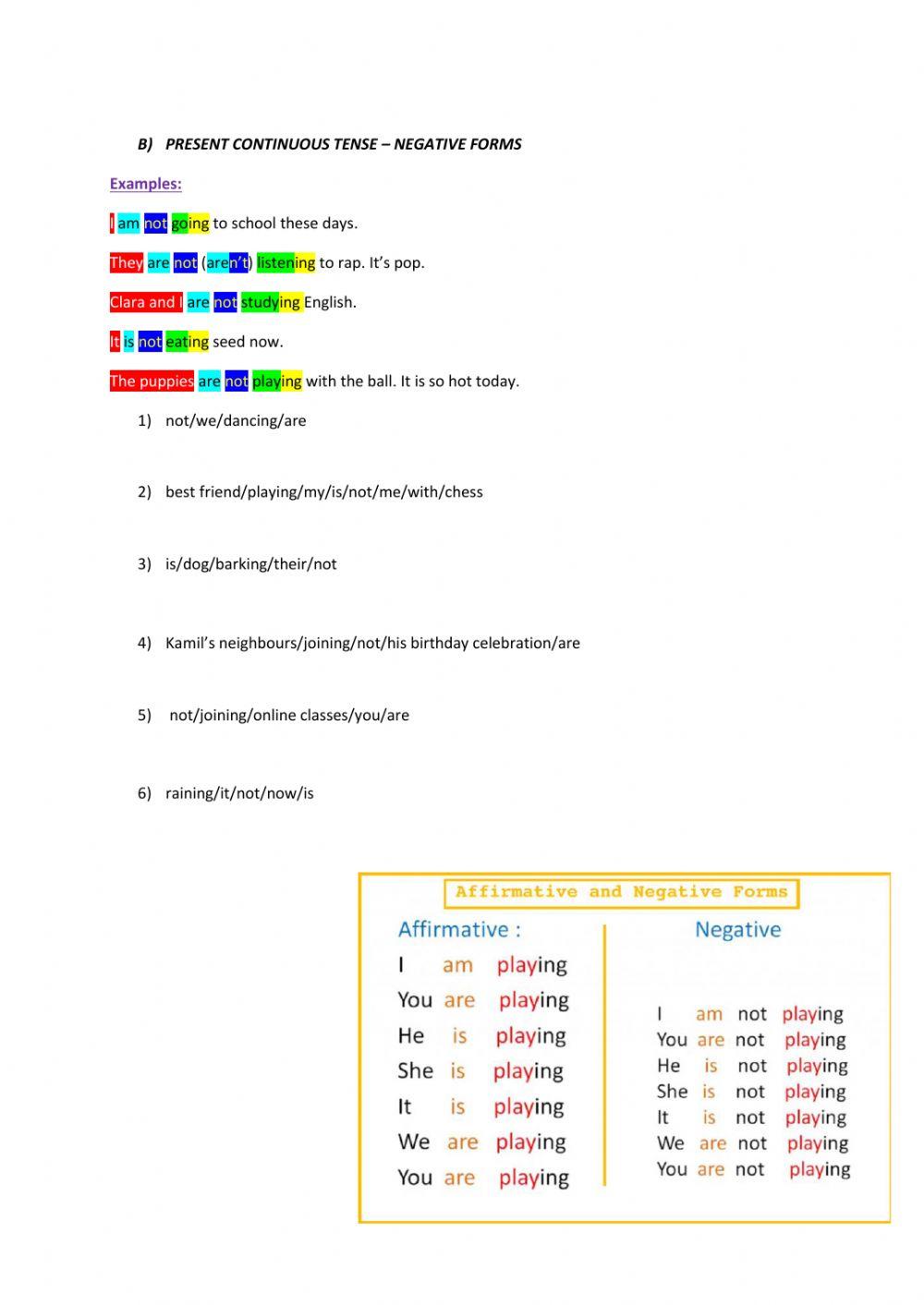 Present C tense and Question Forms 256052