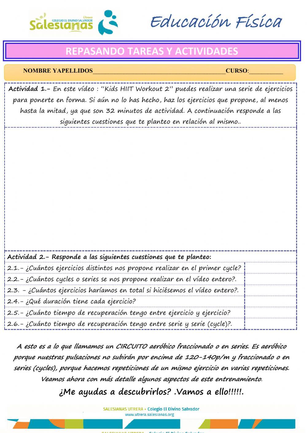 Repasando contenidos de tareas interactive worksheet | Live Worksheets