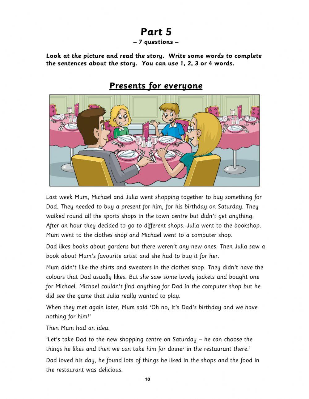 Flyers Reading … | Free Interactive Worksheets | 5793321