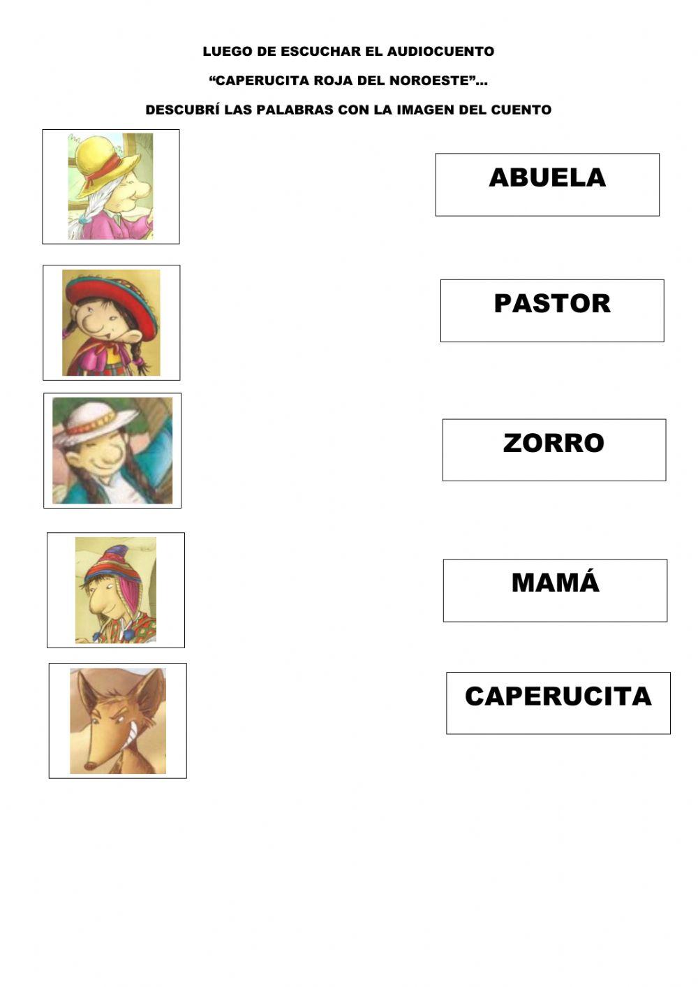 Actividad 1: Audiocuento CAPERUCITA ROJA DEL NOROESTE