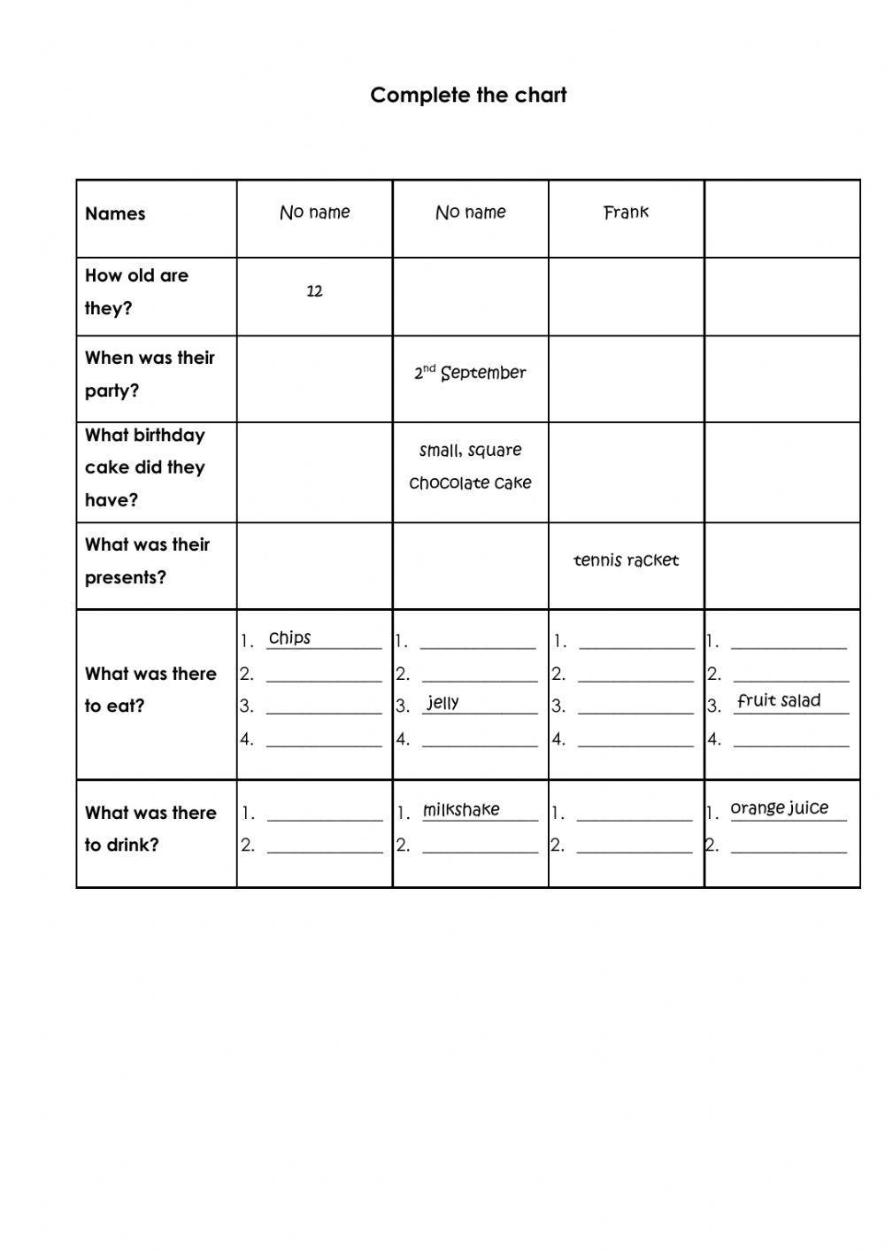 Party time 256764 | Merceditas | Live Worksheets