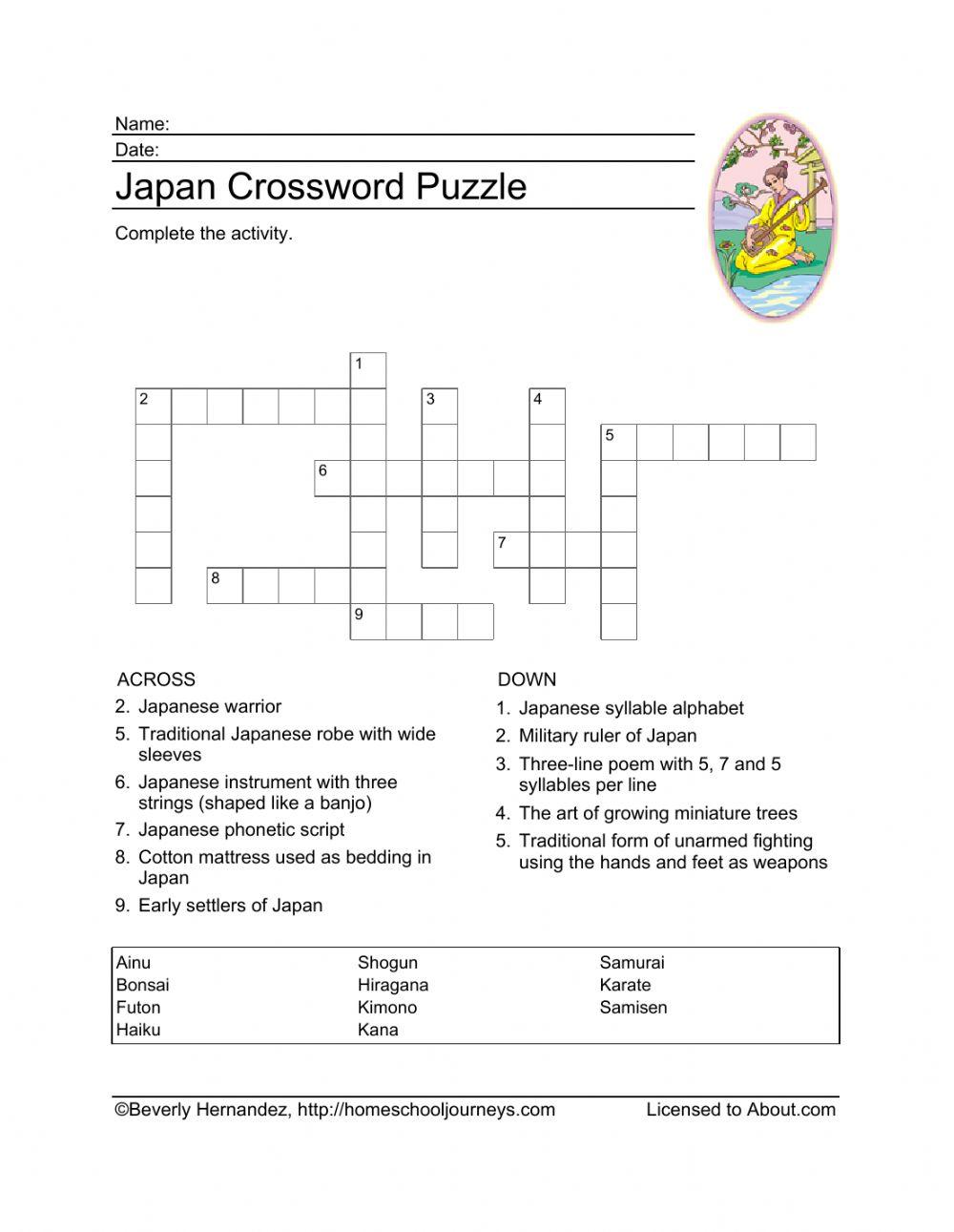 Japan exercise | Live Worksheets