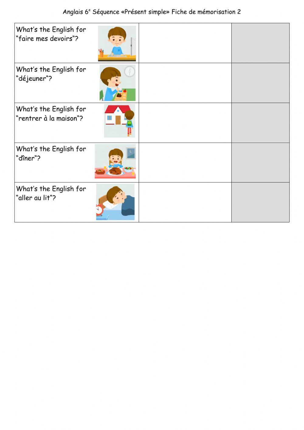Routine interactive activity for Grade 7 | Live Worksheets