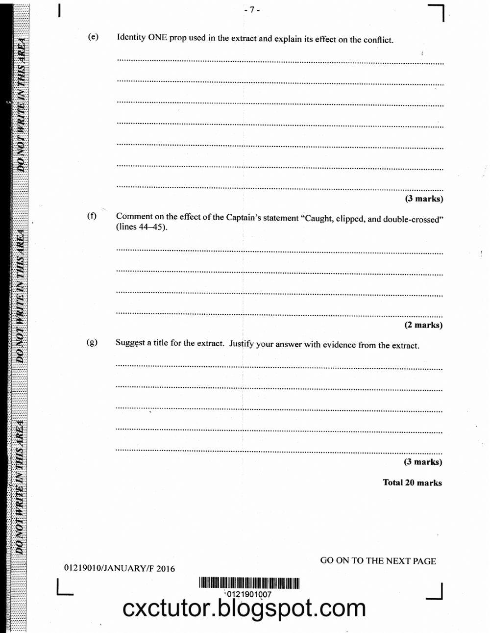 CXC ENGLISH B PAPER 1 5795906 | gcarmichael