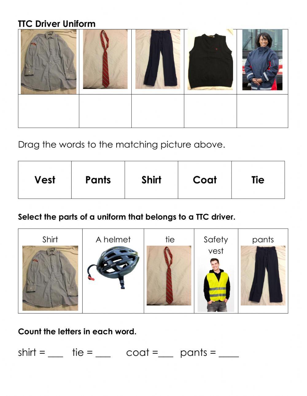 TTC - TTC Driver worksheet | Live Worksheets