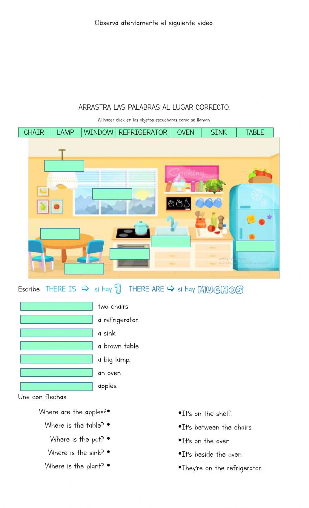 Kitchen activity | Live Worksheets
