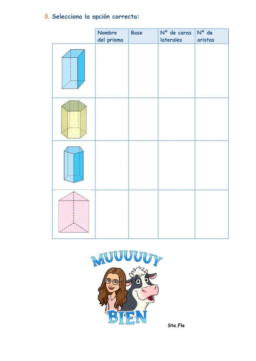 Hoja De Trabajo De Prismas