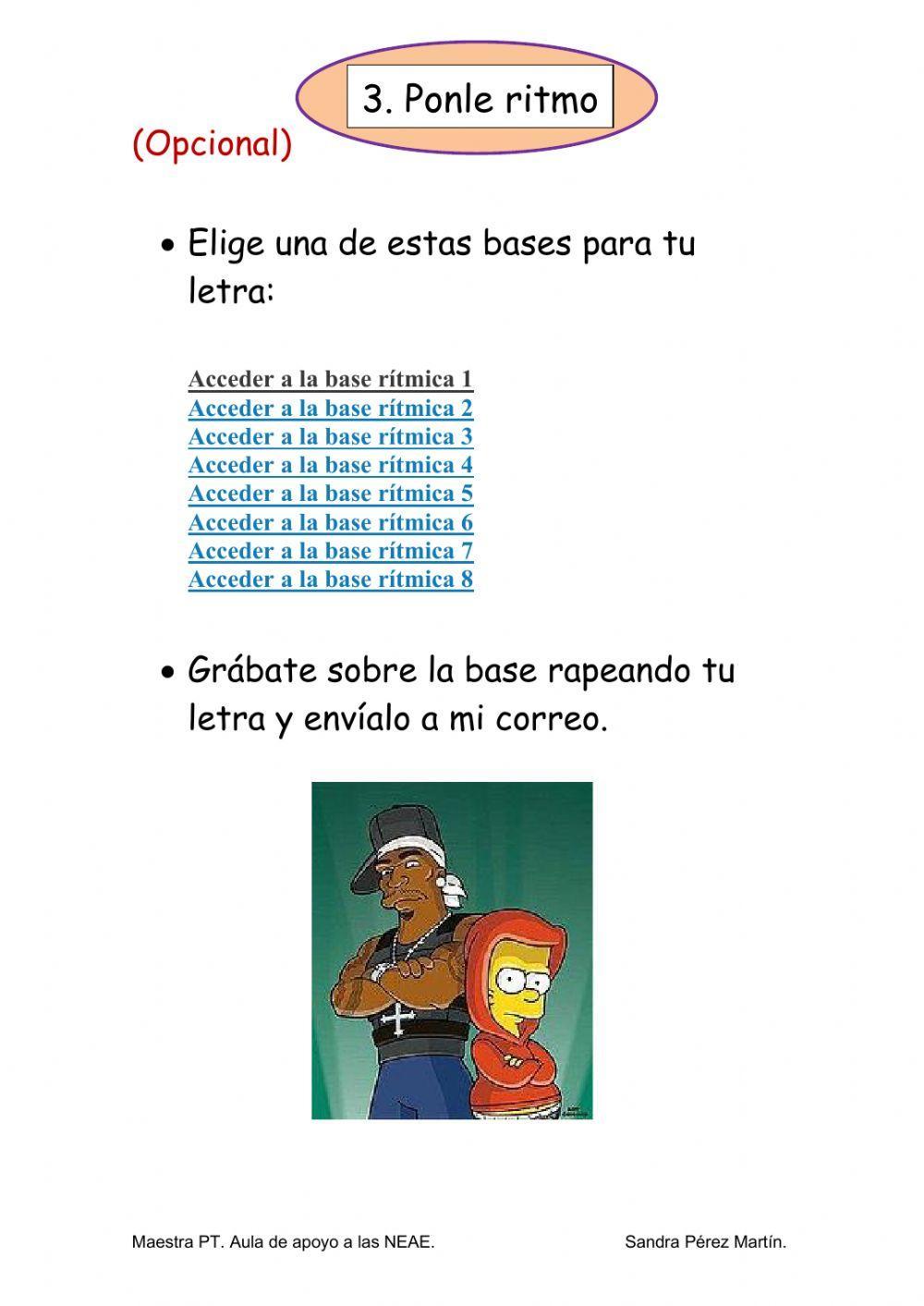 Rap | Free Interactive Worksheets | 259362