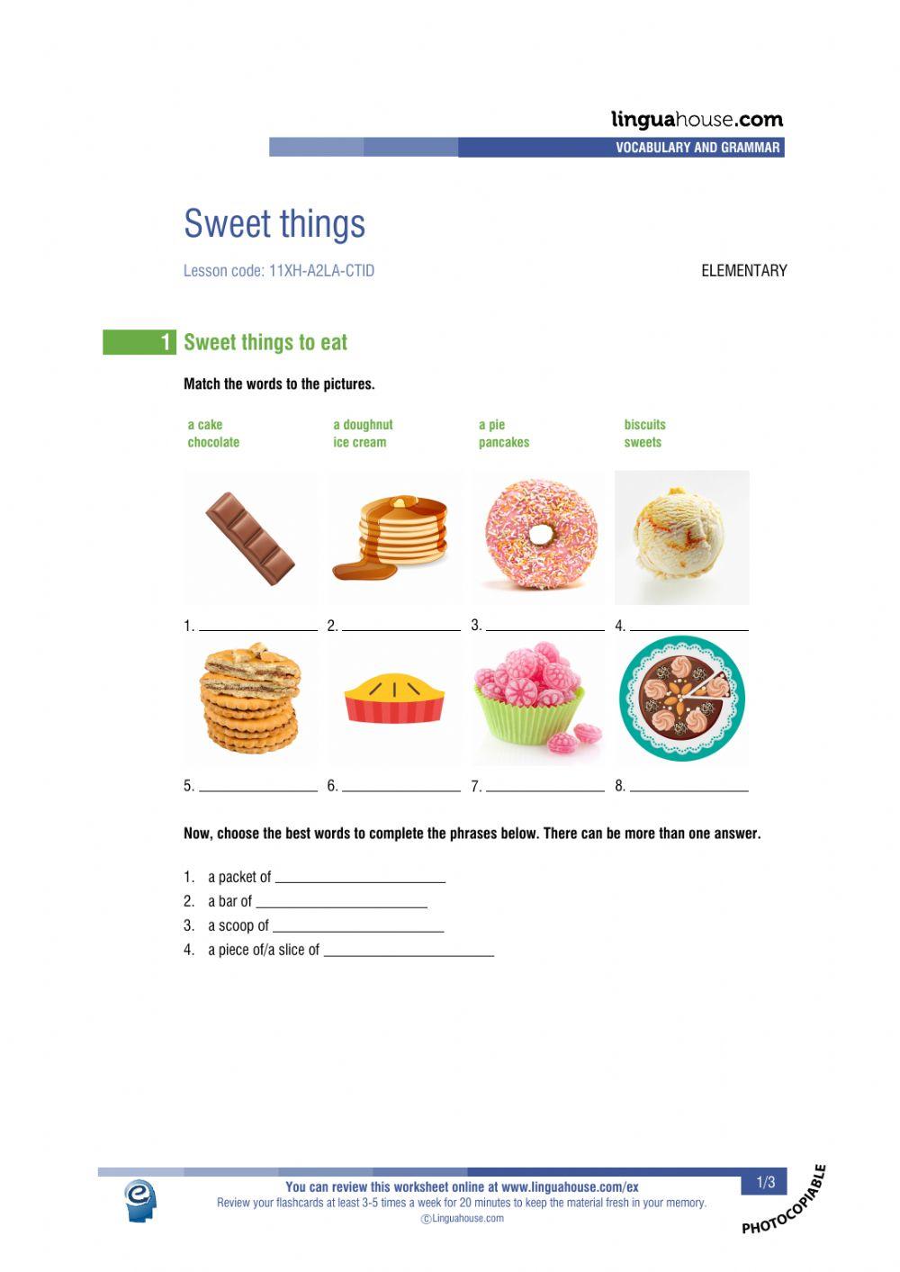 Linguahouse - Seet things worksheet | Live Worksheets