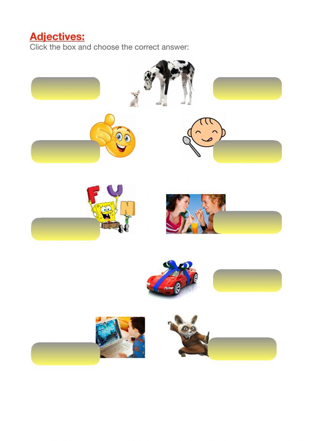 Adjectives worksheet | Live Worksheets